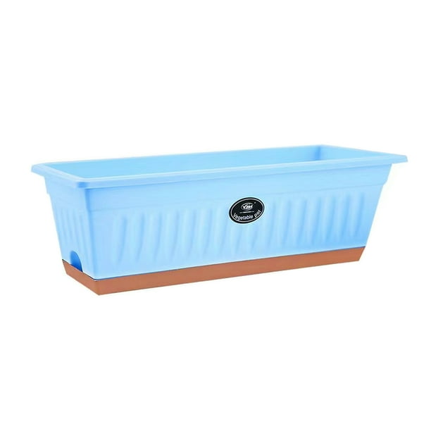 Becaristey Plastic Flower Pots Box Vegetables Growing Container Pot ...