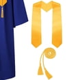 XUNKUSGA Graduation Cap and Gown With Honor Cord Gold Stoles Set for ...