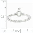 Sterling Silver Rhodium Penguin Ring - Walmart.com