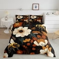 YST Hippie Floral Queen Comforter Set Cartoon Bee Bedding Set, Wild ...