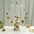 BalsaCircle 29" Clear 12 Arm Tiered Round Acrylic Cupcake Holder ...