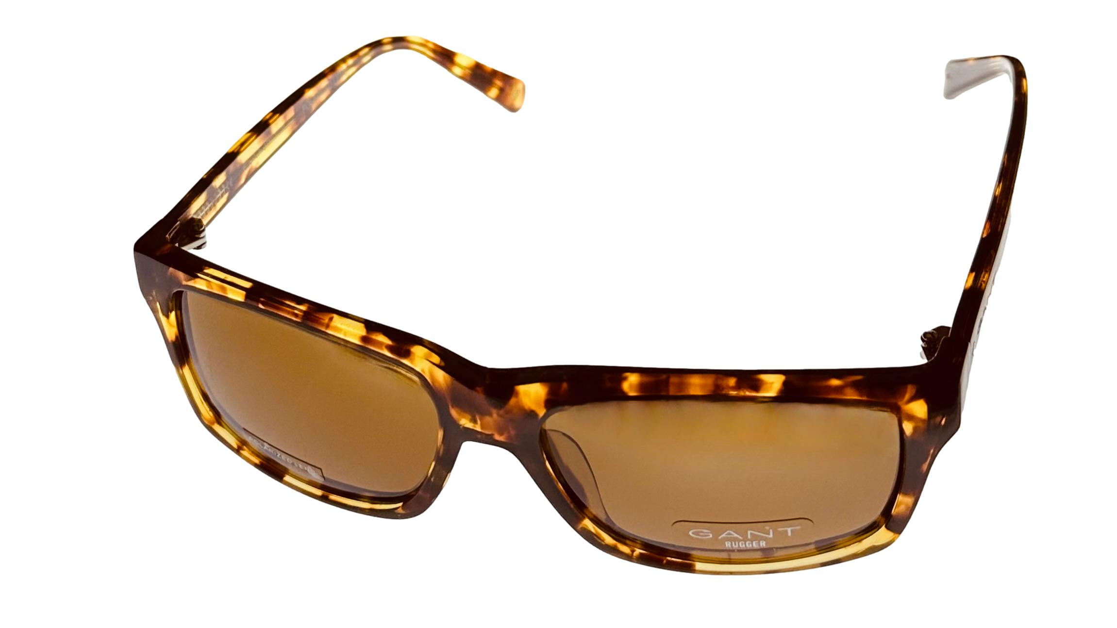 Gant Sunglass Mens Rectangle Tortoise Plastic Solid Polarized Brown ...