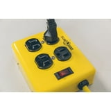 Yellow Jacket 2177N 4-Outlet Metal Power Block Adapter, Electric Plug ...