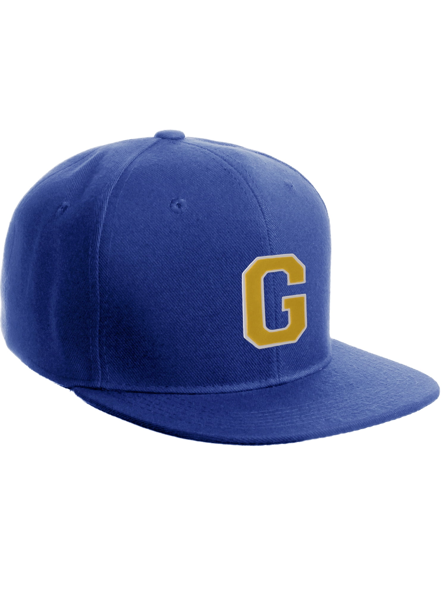 Classic Snapback Hat Custom A to Z Initial Raised Letter, Royal Cap ...