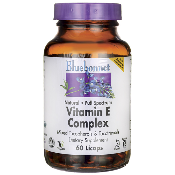Bluebonnet Full Spectrum Natural Vitamin E Complex, 60 Ct - Walmart.com ...