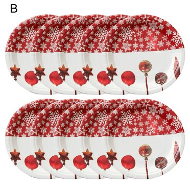 Holly Poinsettia Christmas Paper Plates, 7 in, 8ct - Walmart.com