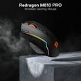 Redragon M810 Pro Wireless Gaming Mouse, 10000 DPI Wired Gamer Mouse w ...