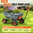 VEVOR Dump Cart, Poly Garden Dump Cart with Easy to Assemble Steel ...
