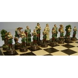 Medieval Times ROBIN HOOD Chess Set W/ 14 Ebony Black Maple Wood Board ...