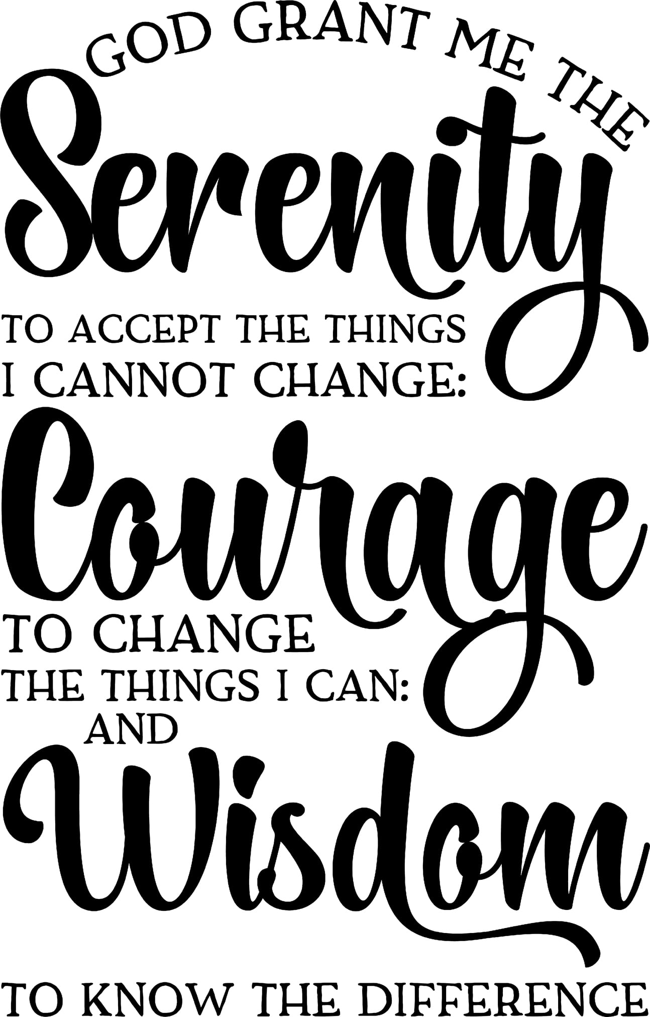 God Grant Me The Serenity Courage Wisdom Saying Verse Faith C Wall god-grant-me-the-serenity-courage-wisdom-saying-verse-faith-c-wall
