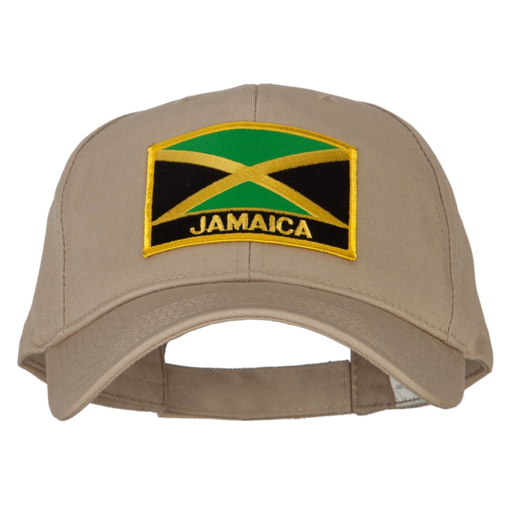 Jamaica Flag Patched New Big Size High Profile Cap - Khaki XL-3XL ...