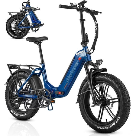 HONE Adult Electric Bicycles BAFANG Motor Peak 750W Urban 20'' Fat Tire ...
