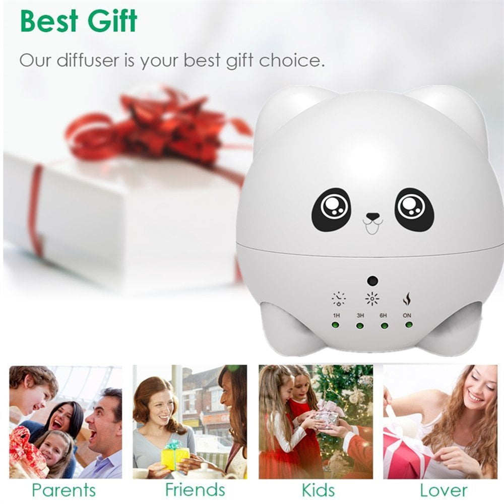 Qedertek Cute Animals(Panda) Aromatherapy Ultrasonic Diffuser-Portable ...
