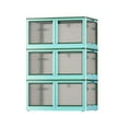 3Pcs Plastic Collapsible Storage Box Stackable Closet Organizer ...