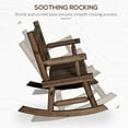 Outsunny Outdoor Porch Rockers, 2-Person Wooden Loveseat, Log Design ...