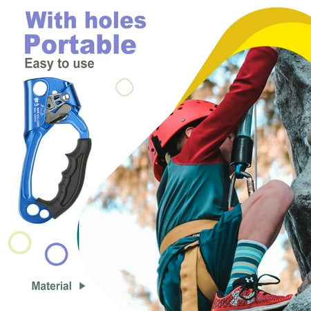 Outdoor Hand Rock Climbing Ascender Rappelling Gear with Elastic Spring ...