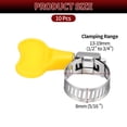 10 Pack 304 Stainless Steel Key Hose Clamps, 13-19mm (1/2" to 3/4 ...