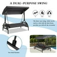 Magic Union Steel 3 Person Outdoor Porch Swing with Canopy and ...