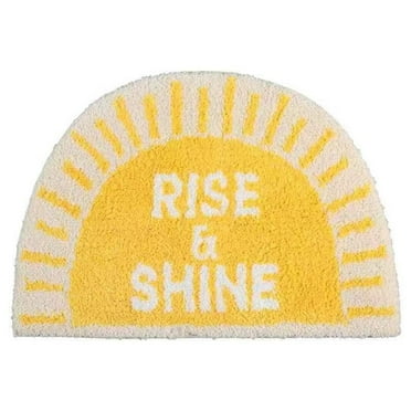 SELGRCE H·Y Yellow Lemon Semicircle-shaped Non-Slip Bathmat Area Rug ...