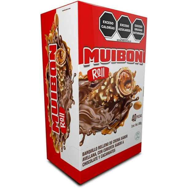 Muibon Roll Barquillo con Chocolate, 40 piezas Muibon I6-ME6R-98O4 ...