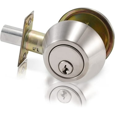 Constructor Deadbolt Door Lock Set with Double Cylinder Polished Brass ...