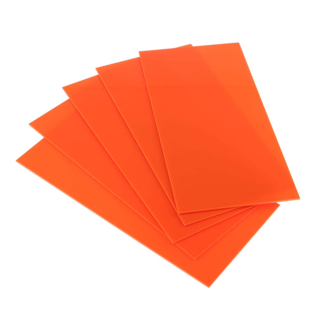 Paquete de 5 Láminas Acrílicas Naranjas, Consumibles de Tablero de ...