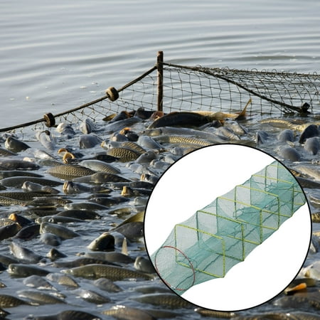 facefd Fishing Folding Mesh Cage Foldable Cages Fishing Net Fish Crabs ...