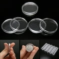 Ludlz 100Pcs 27mm Coin Capsules Round Plastic Coin Holder Case with ...