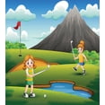 Ambesonne Golf Course Scene Duvet Cover Sets, Golfer, 2-Queen, Apple ...