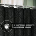 Inosoo Chic Boho Black Shower Curtain 72x84 Inch Water Repellent