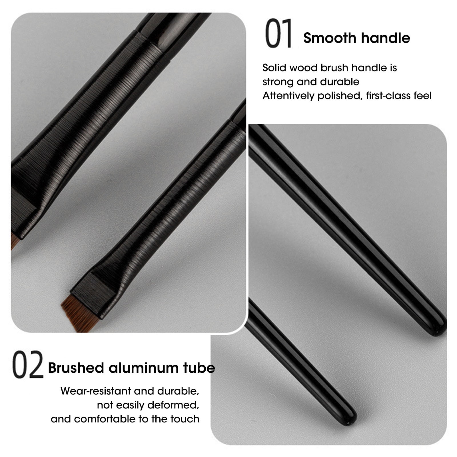 TOPQSC Super Thin Eyebrow Brush Eyeliner Brush Synthetic Hair Angled ...