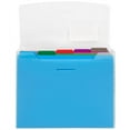 JAM Paper Files Storage Box, Clear Box & Colored Files, 12.5 x 9.5 3.5 ...