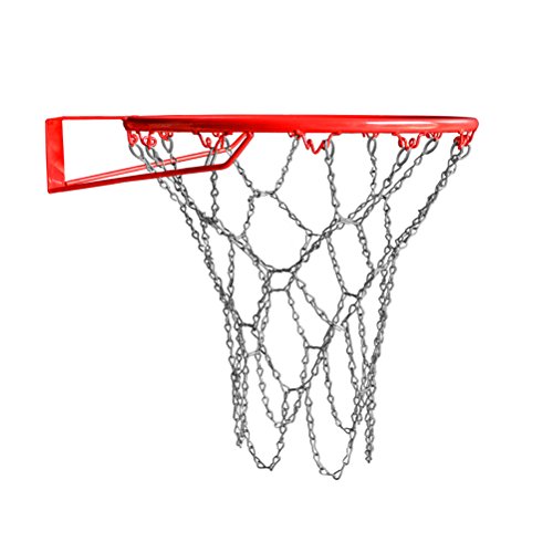 Vankcp Metal Basketball Net with 12 Closure Hoops, Fits All Basketball ...