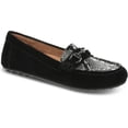 Vionic Women's Honor Dayna Snake Suede Loafers - Ladies Moccasin Flats ...