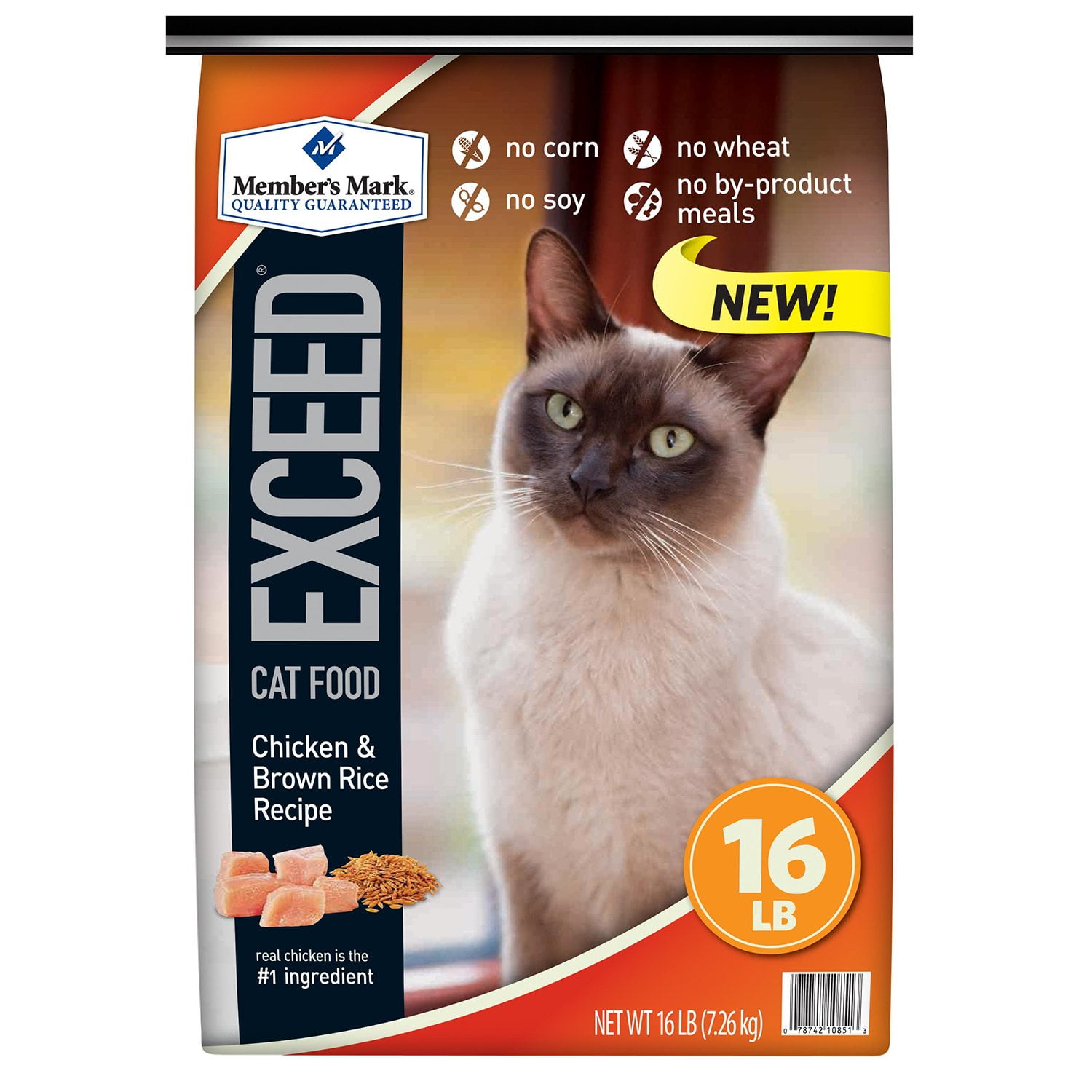 Member's Mark Exceed Cat Food, Chicken & Brown Rice Recipe (16 lbs ...