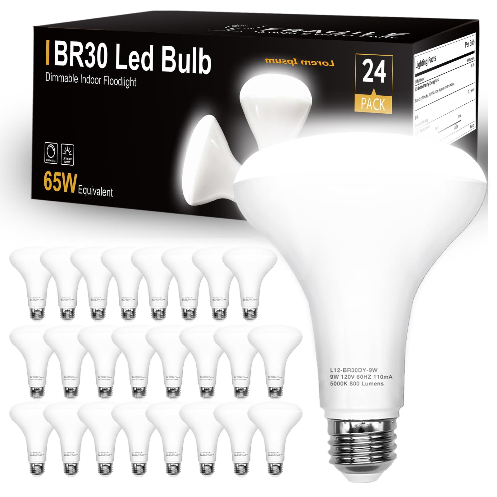 Click here for Daybetter Br30 Led Light Bulb  24 Pack Dimmable Le... prices