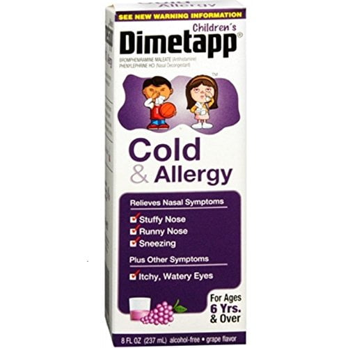 Dimetapp Cold And Allergy Ingredients