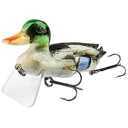 Fishing Lure Duck with Treble Hooks for Bass Pike Catfish Musky ...