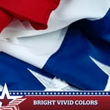 G128 USA Pleated Fan Flag, 3x6 Ft Durable Embroidered Patriotic Bunting ...