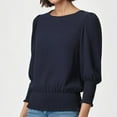 Banded Bottom Tops for Women Smocked Tops Elastic Cinched Waist Top ...