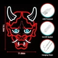 Hannya Mask Neon Sign, Anime Japanese Neon Sign for Gamer Room Bar ...
