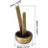8x16mm Mini Brads Paper Fasteners, 100 Pack Round Brads Fastener for ...