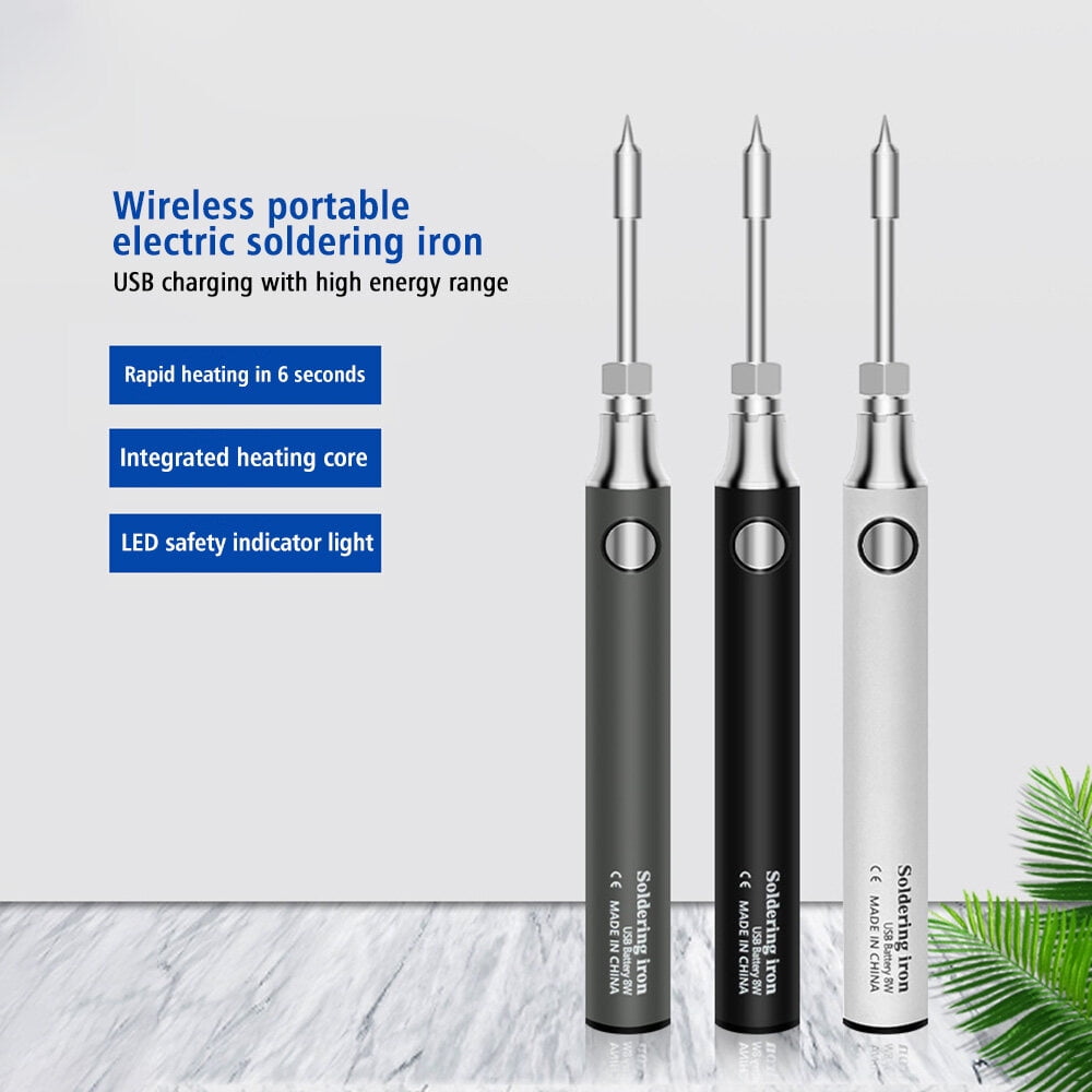 Portable Rechargeable Soldering Iron Set Portable Mini Stainless Steel ...