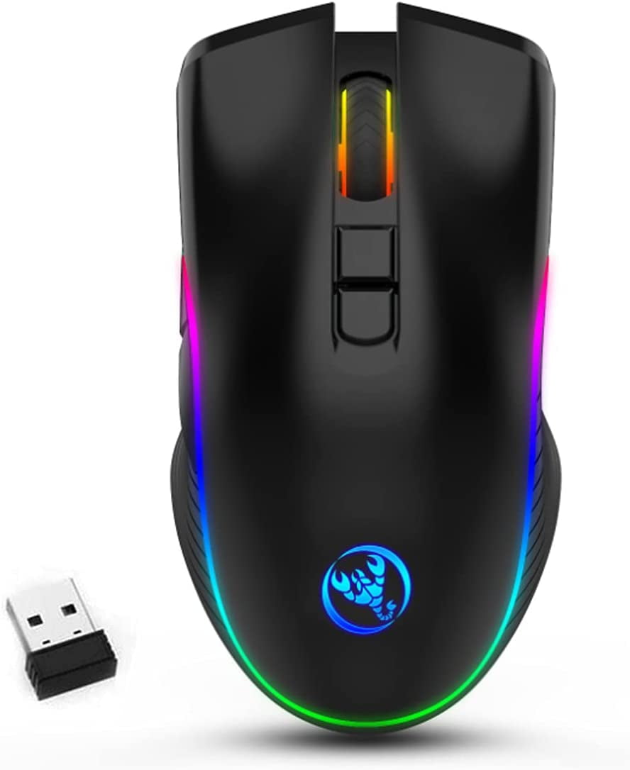 Gaming Mouse, Dotpet Wireless Mouse Type C Fast Charging Port Computer ...