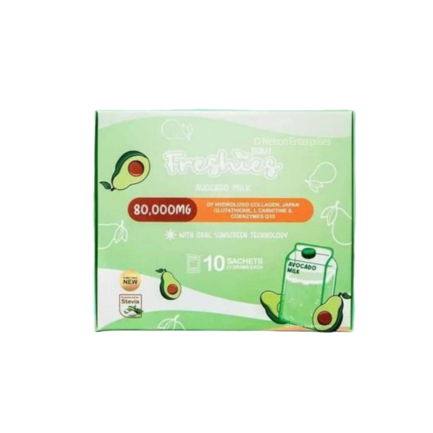 Freshies Avocado Milk Collagen Drink by Juju Glow, 10 Sachets - Walmart.com