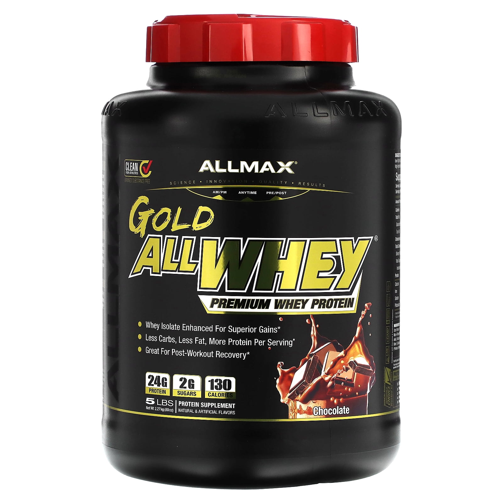 ALLMAX Nutrition Gold AllWhey 100% Premium Whey Protein Chocolate 5 lbs (2.27 kg) | Bodega ...