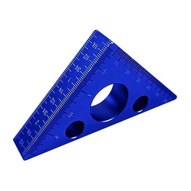 45 Degree Aluminum Alloy Angle Ruler Inch Metric Triangle Ruler ...
