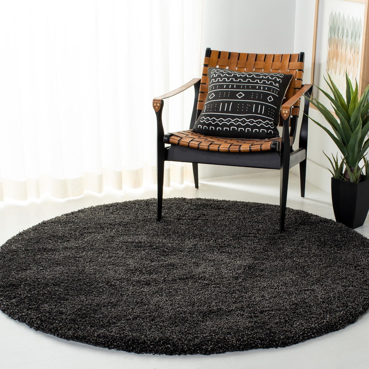Click here for Safavieh Milan Harlow Solid Shag Area Rug 51 X 51... prices