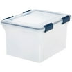 Storex Tote Clear Storage Box with Lid for Paper Document File, Legal ...