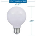 Great Value LED Bulb, 2.5-Watt (25W Equivalent) Daylight G25 Dimmable ...